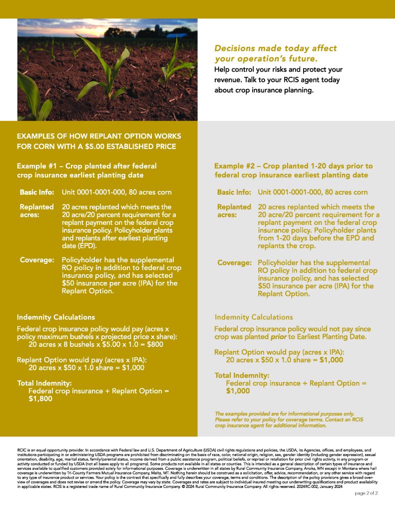 Replant Option With Early Bird Feature - Suhr & Lichty Insurance Agency